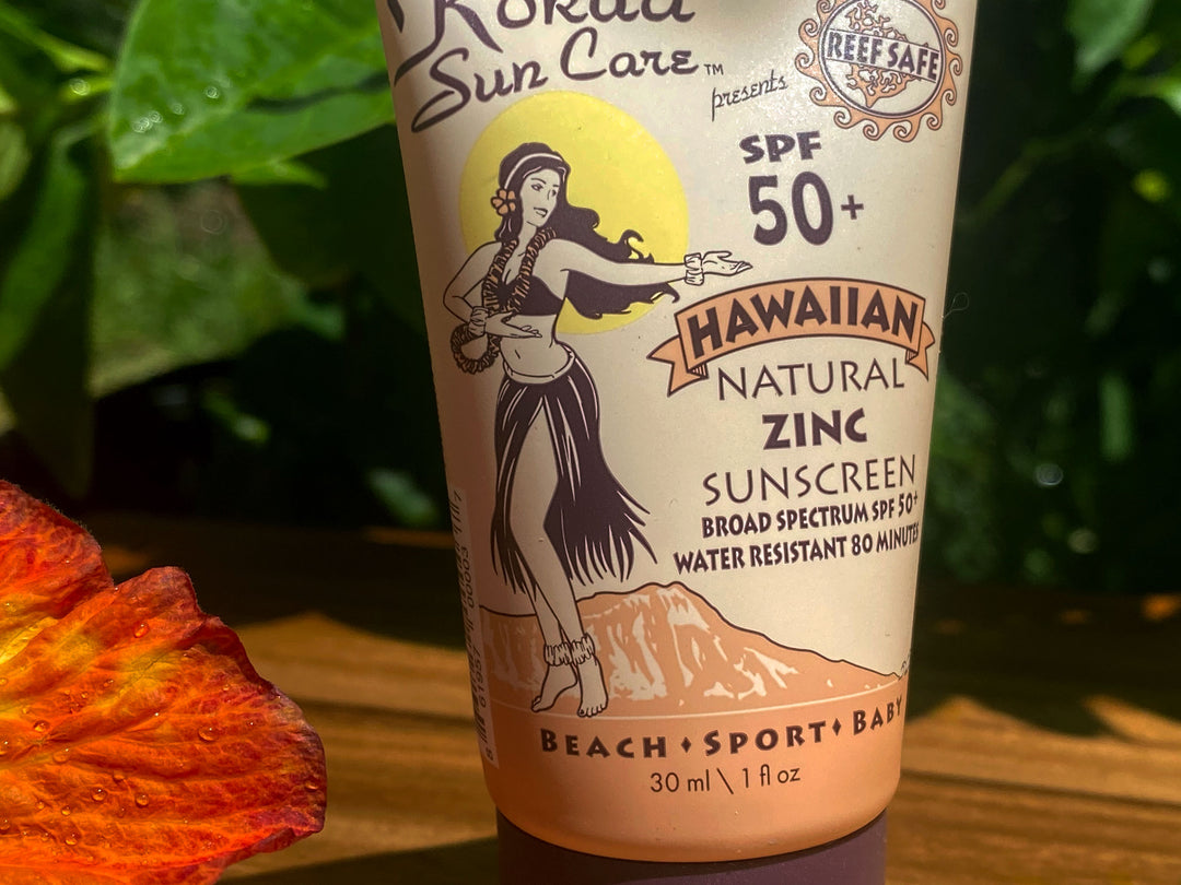 1 oz Hawaiian Natural Zinc Sunscreen SPF 50/80 min water resistance Be ...